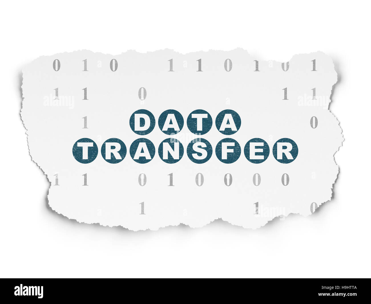 Information concept: Data Transfer on Torn Paper background Stock Photo ...