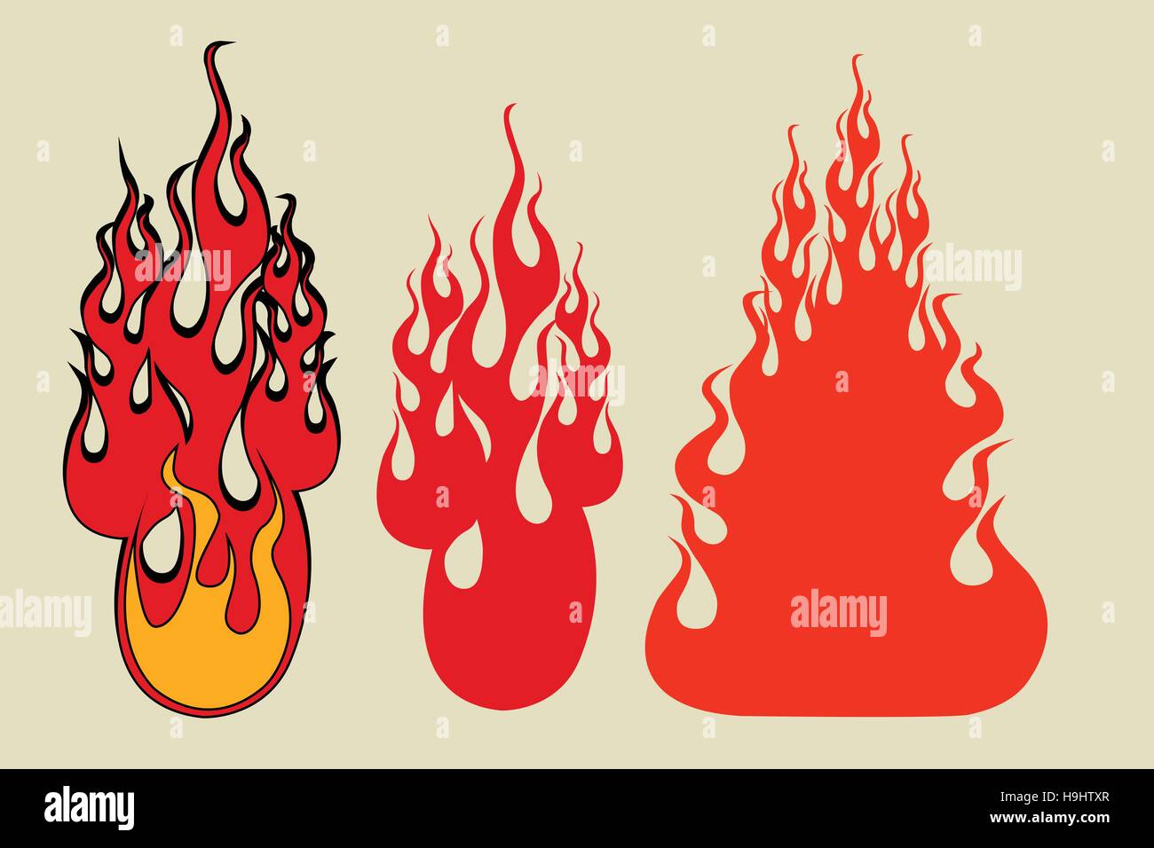 Set fire gaming style Stock Vector Image & Art - Alamy