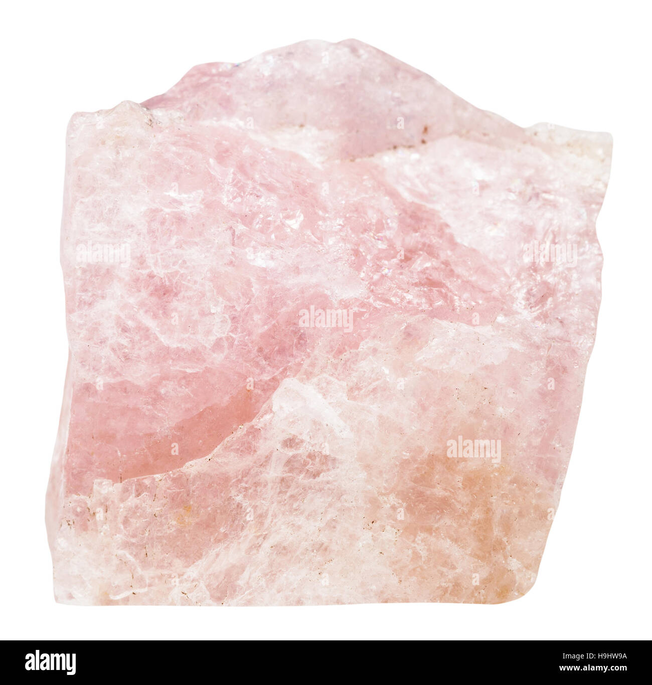 macro shooting of specimen of natural mineral - crystal of pink Beryl ...