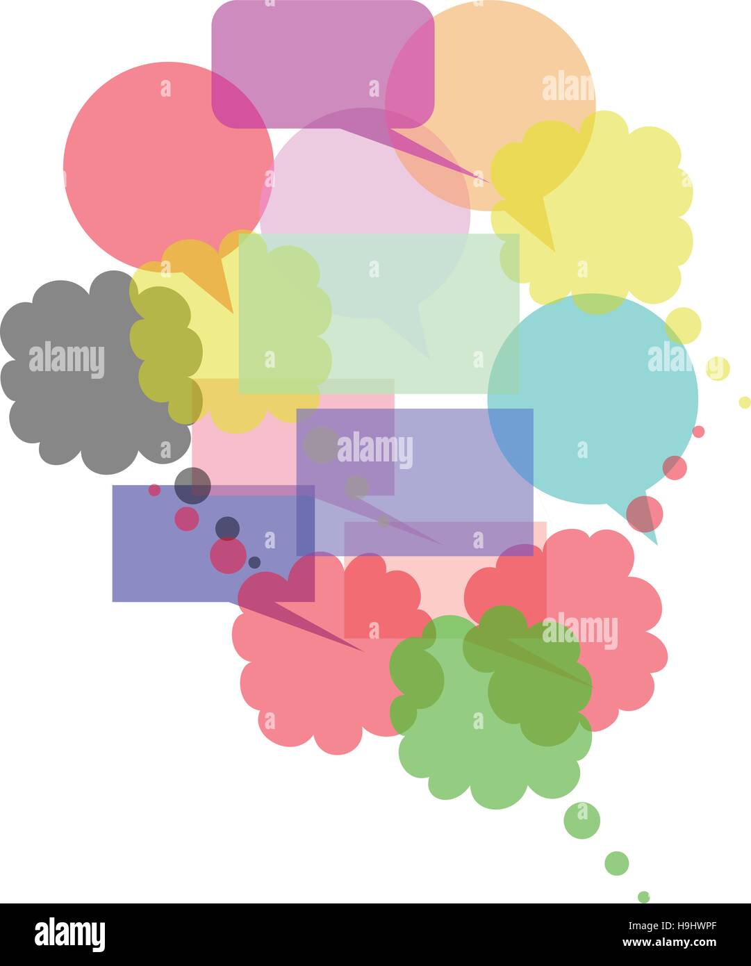 Colored Speech Bubbles Group Stock Vector Image & Art - Alamy