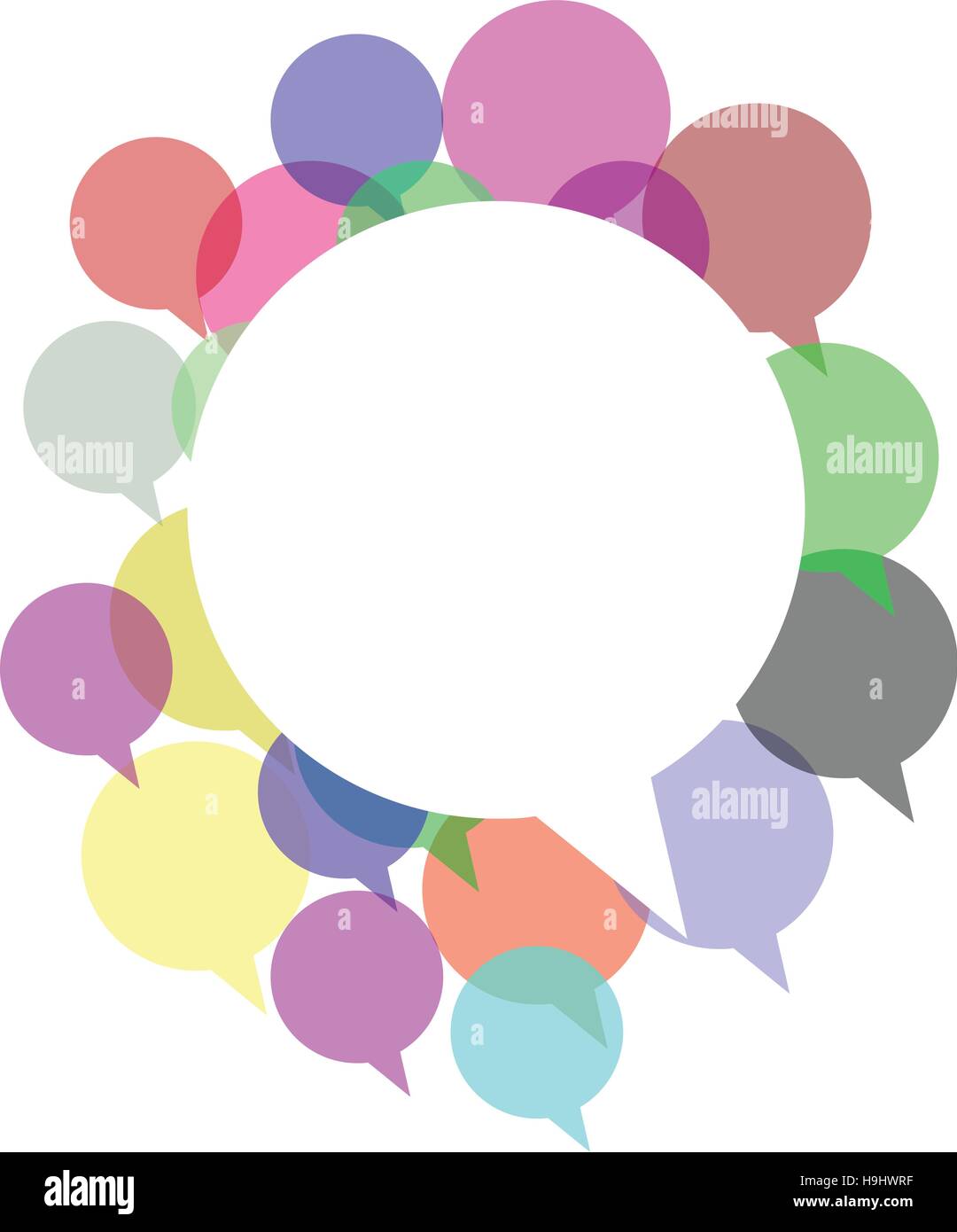 Colored Speech Bubbles Group Stock Vector Image & Art - Alamy