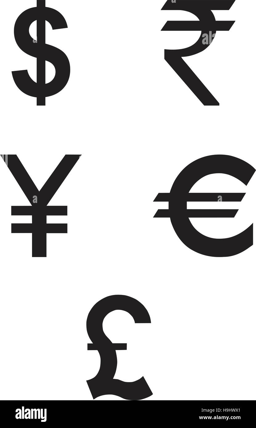 Currencies symbol icons set. Vector Stock Vector Image & Art - Alamy