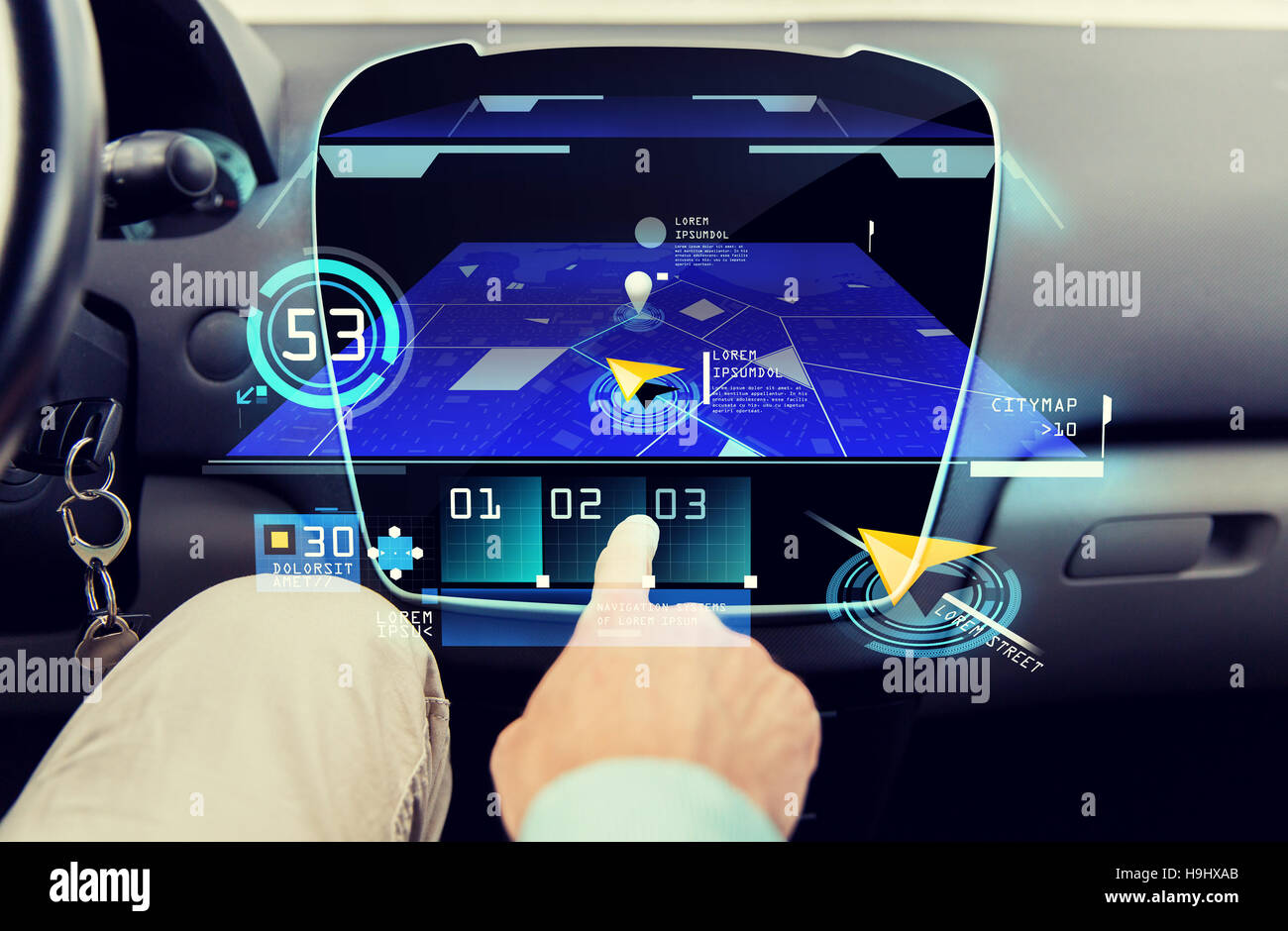 Finger pointing route on map hi-res stock photography and images - Alamy