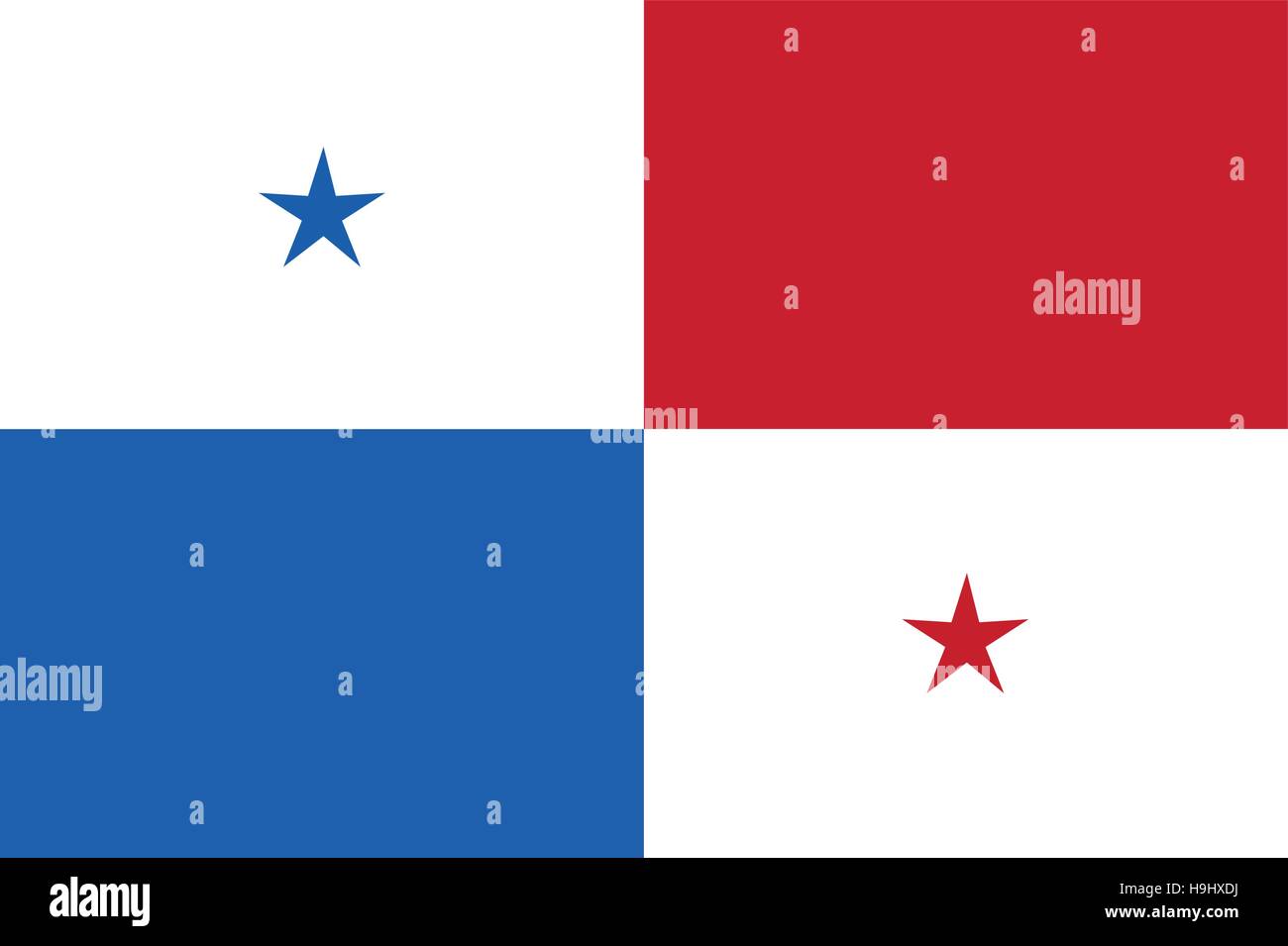 Blue, white and red flag of Panama Stock Vector Image & Art - Alamy