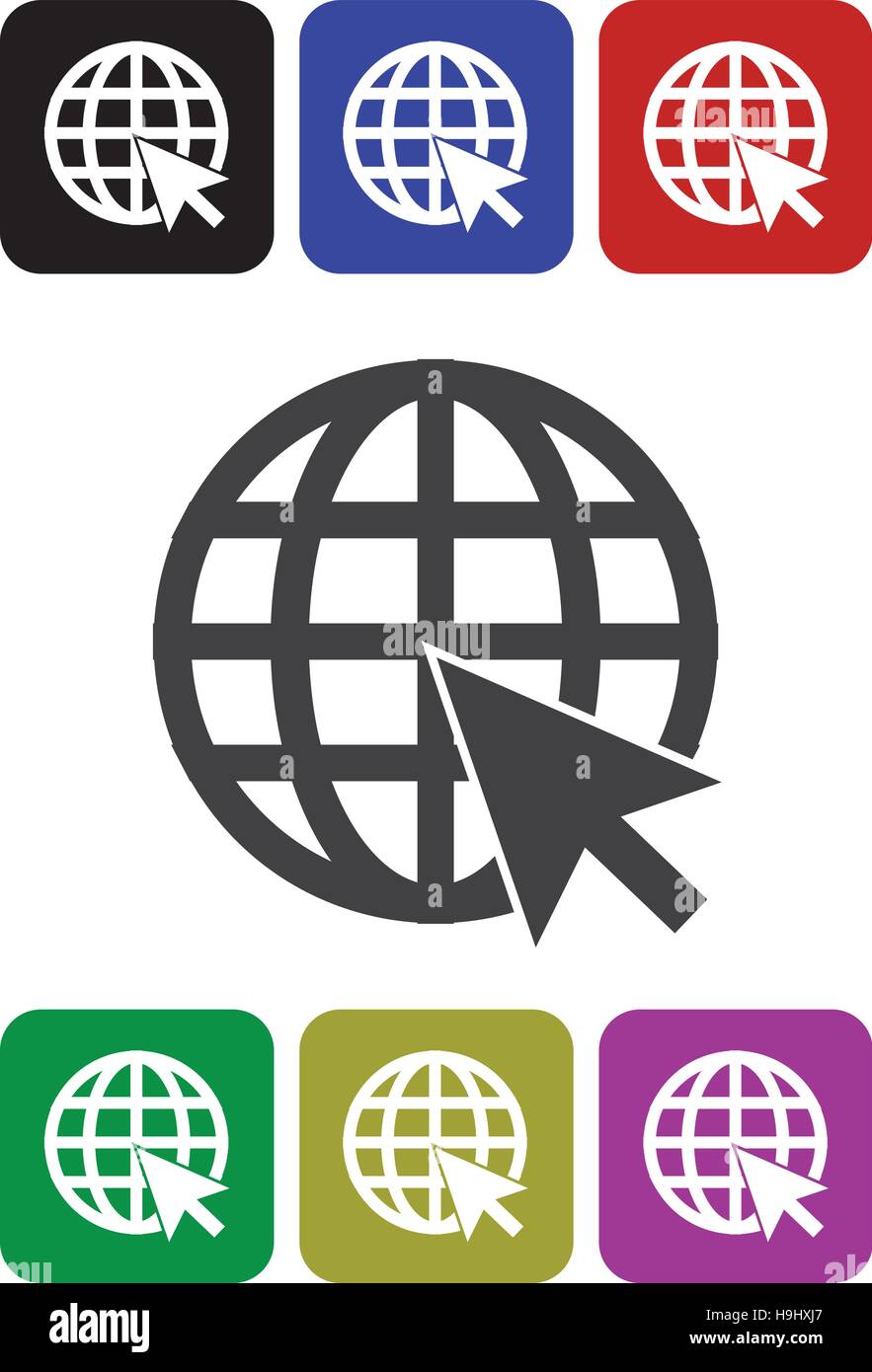 Composition globe icon on Stock Vector Images - Alamy