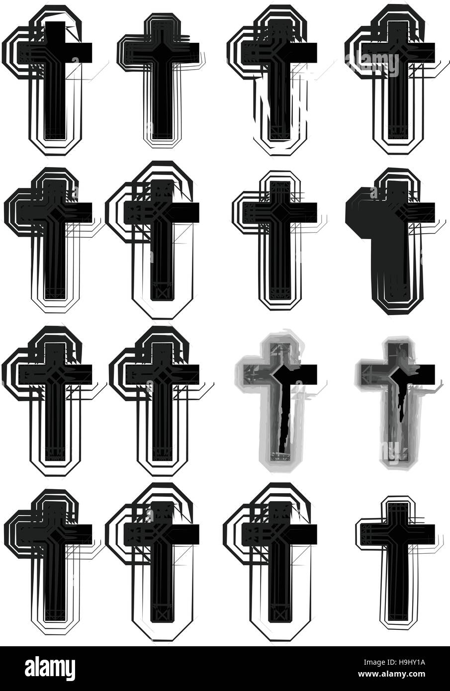 Hand with cross Cut Out Stock Images & Pictures - Alamy