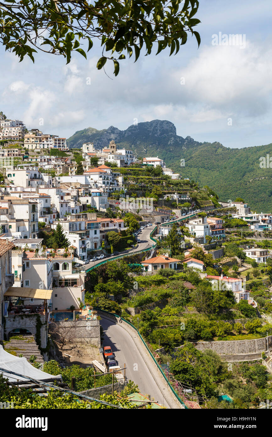 The historic town of Ravello on the Amalfi coast in Campania, Italy ...