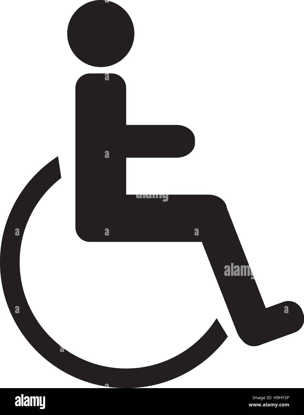 Icon stick figure wheelchair hi-res stock photography and images - Alamy
