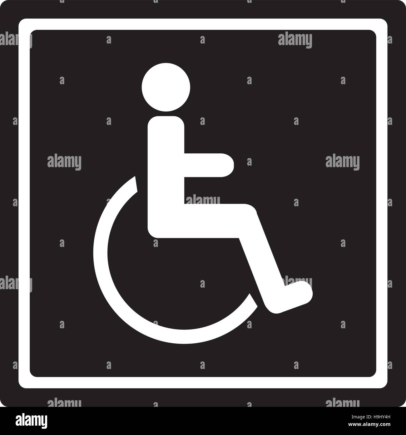 Icon stick figure wheelchair hi-res stock photography and images - Alamy