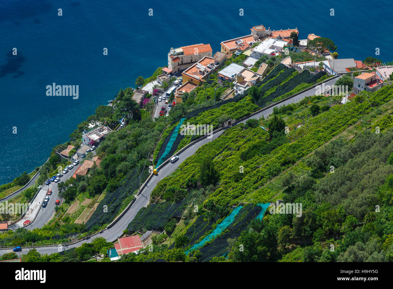 The historic town of Ravello on the Amalfi coast in Campania, Italy ...