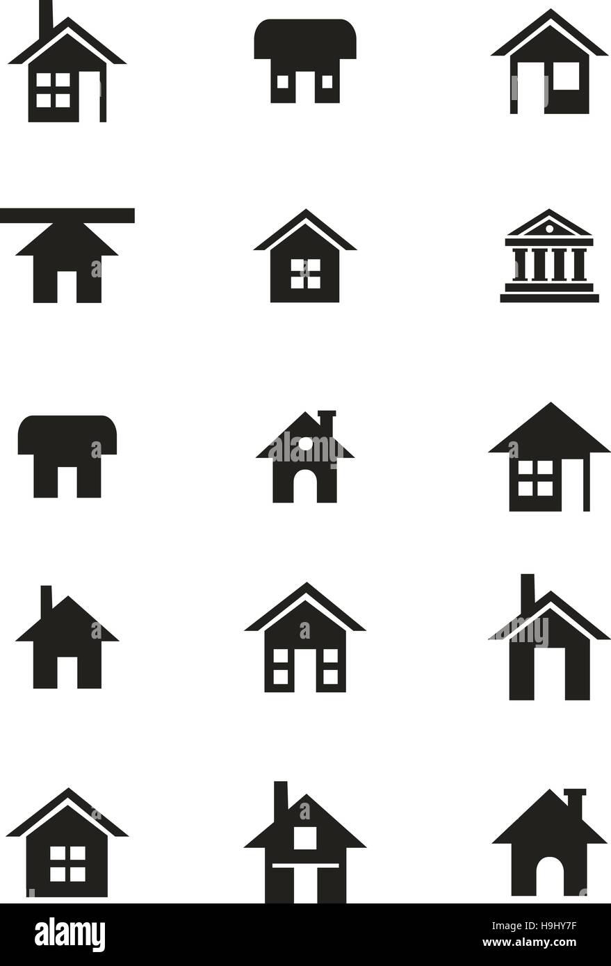 Home icon set Stock Vector Image & Art - Alamy
