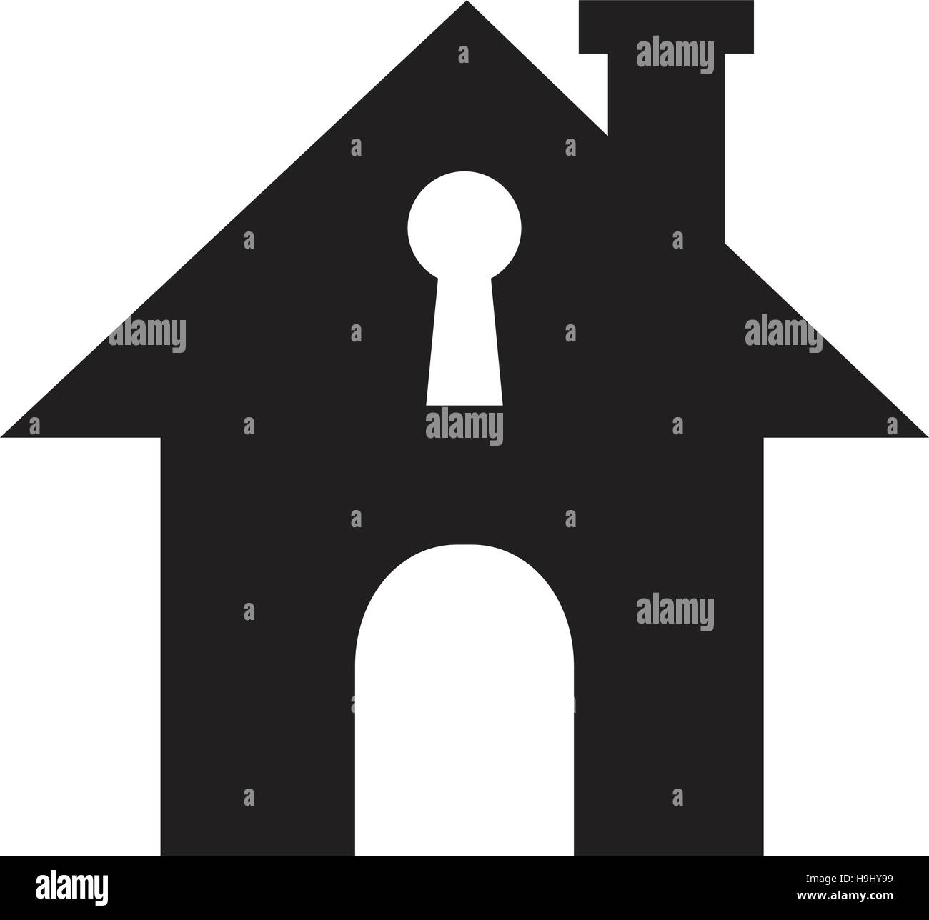 House Shaped Keyhole Stock Vector Image & Art - Alamy