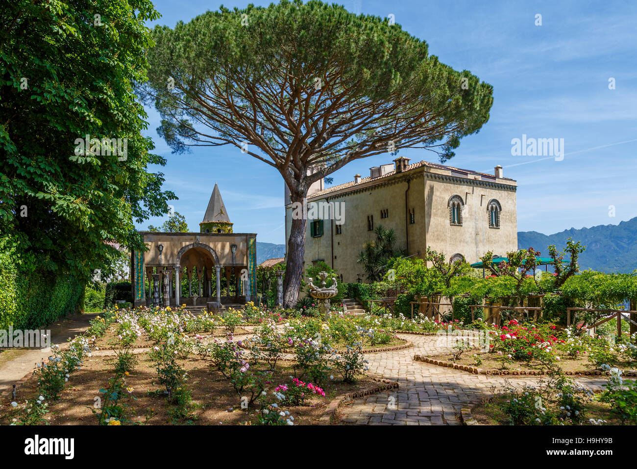 The 11thC Villa Cimbrone and garden in Ravello, Southern Italy, on the ...