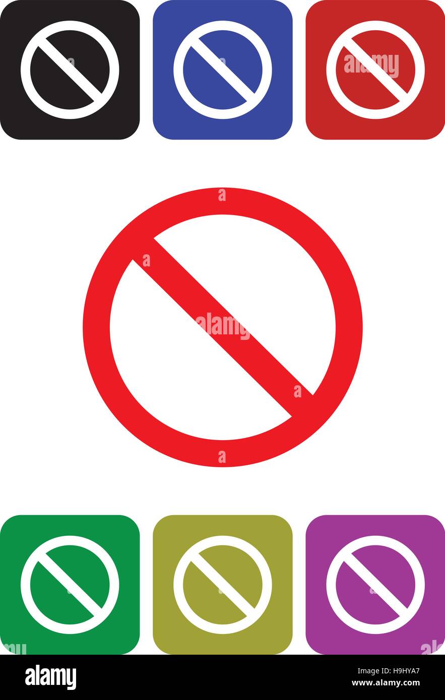 Icon ban with shadow on white background Stock Vector Image & Art - Alamy