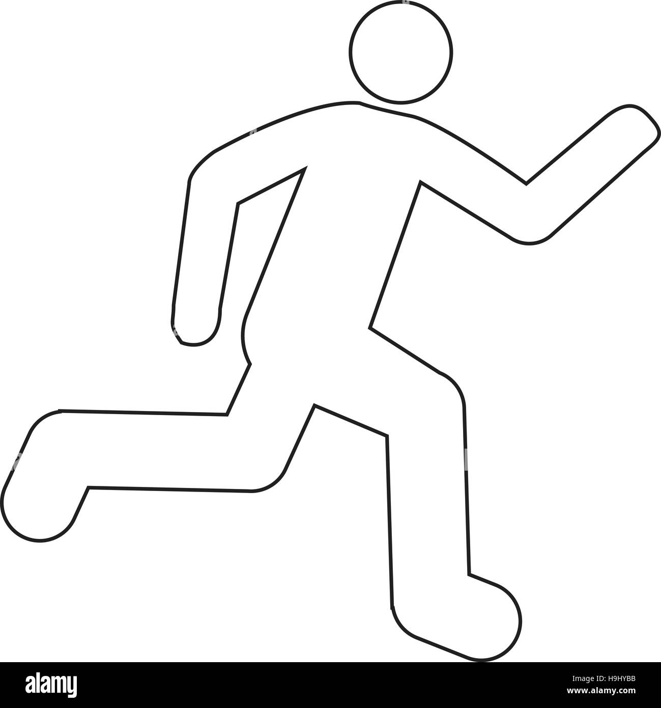 Jogging Icon line Stock Vector Image & Art - Alamy