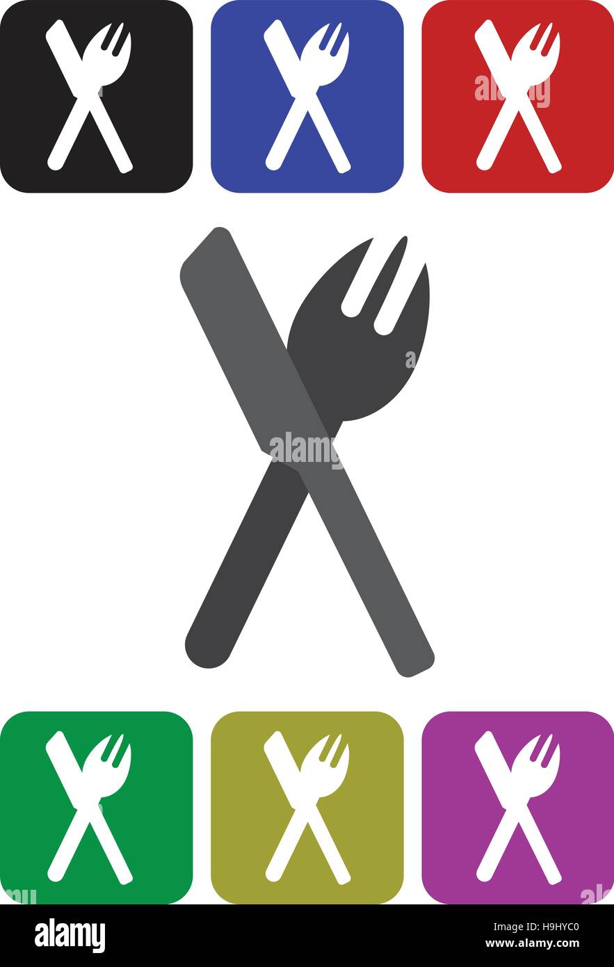 Knife fork icon Stock Vector Image & Art - Alamy