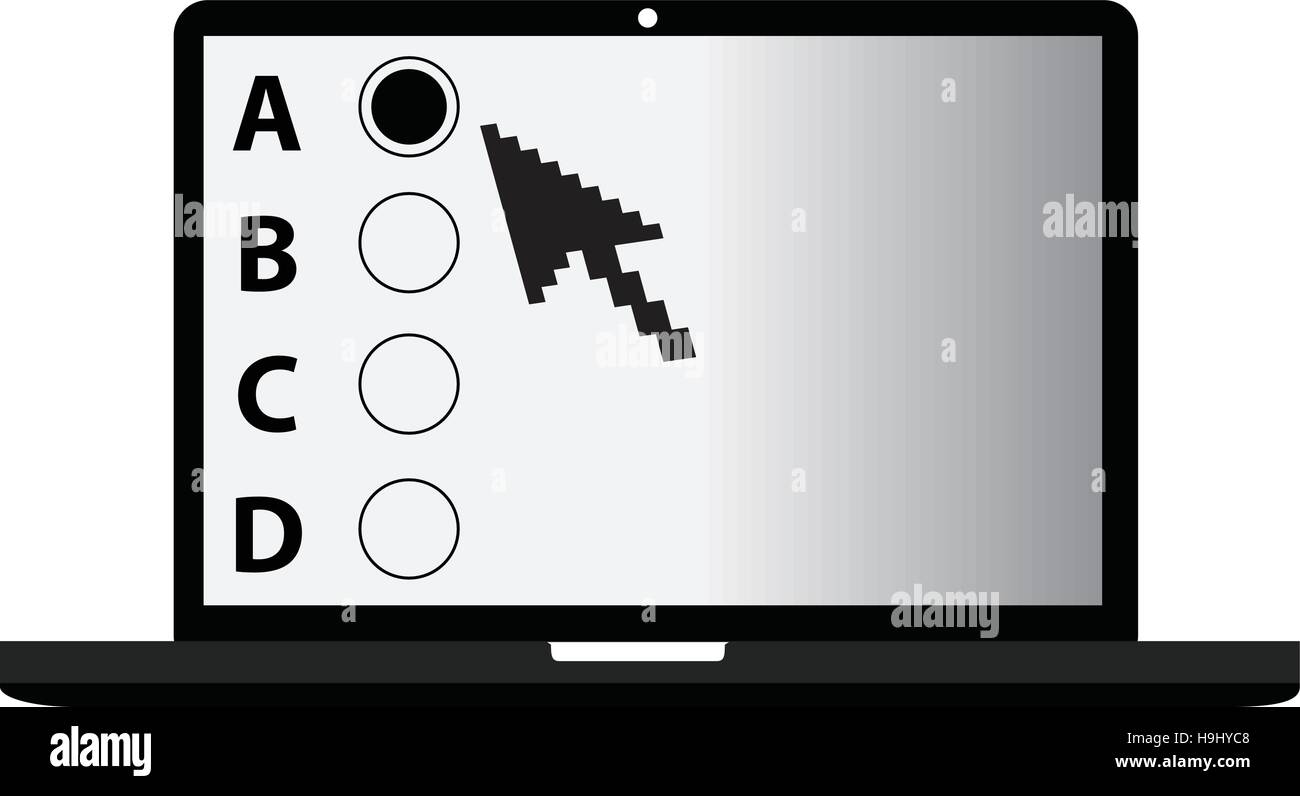 Laptop and Online Testing Stock Vector Image & Art - Alamy