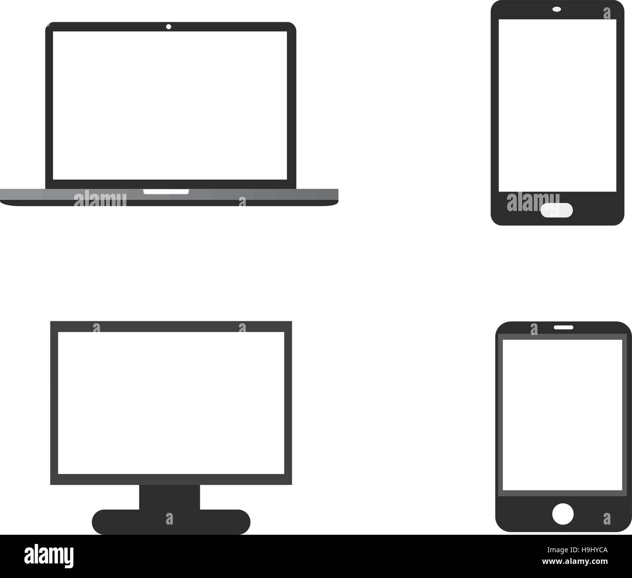 Laptop mobile phone tablet icon Stock Vector Image & Art - Alamy