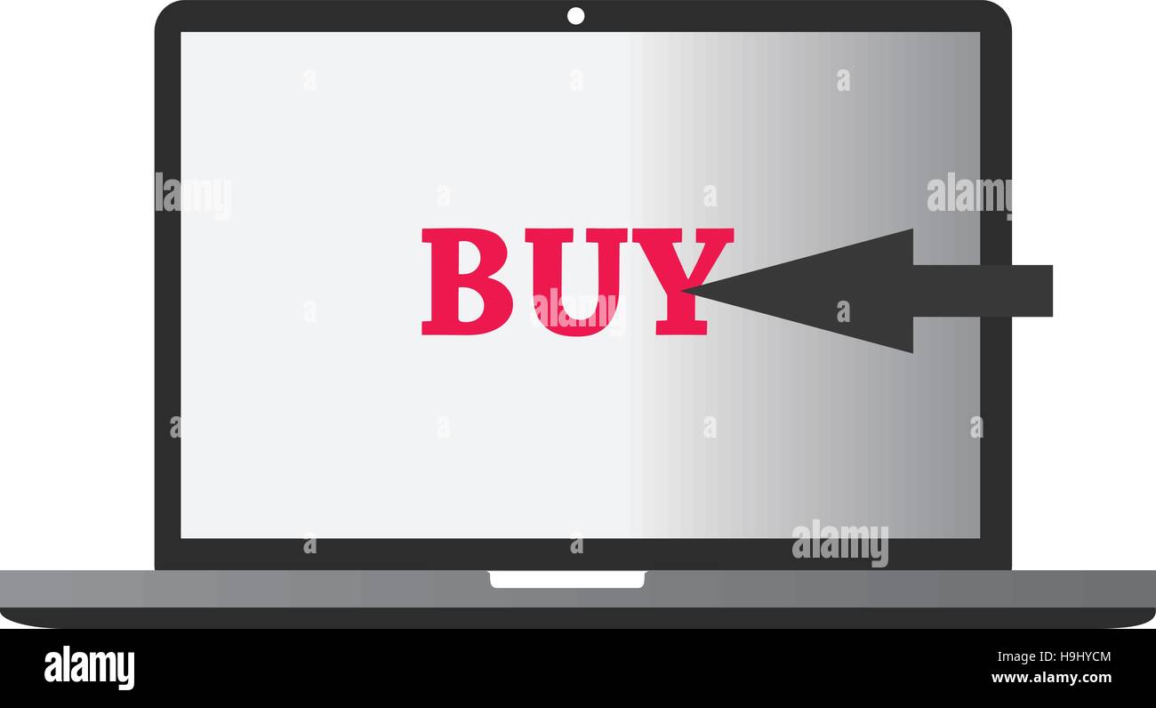 laptop with buy sign Stock Vector Image & Art - Alamy