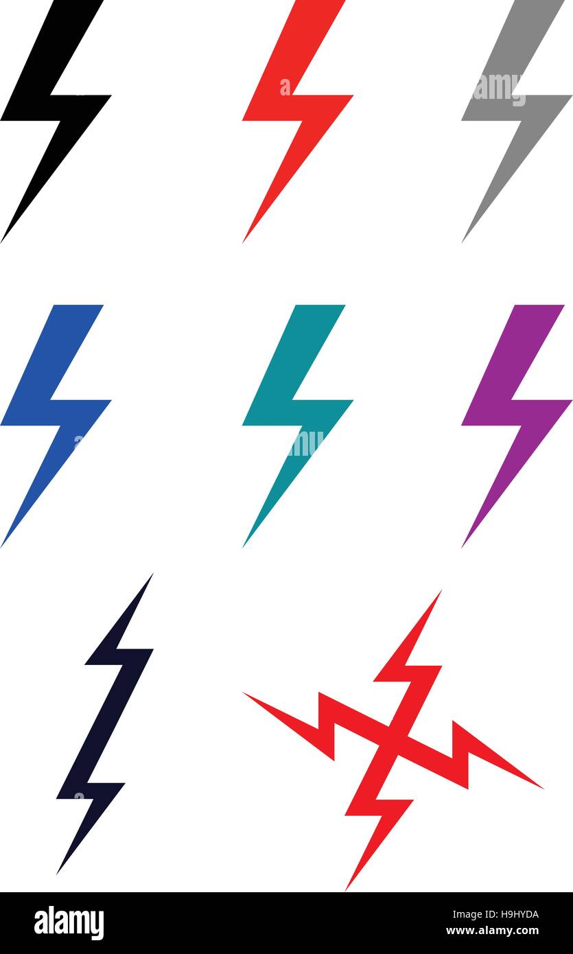 Red lightning bolt hi-res stock photography and images - Alamy