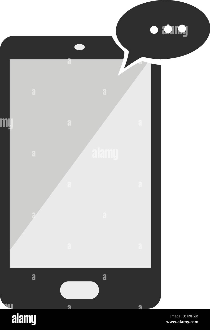 Mobile phone with message icon Stock Vector Image & Art - Alamy