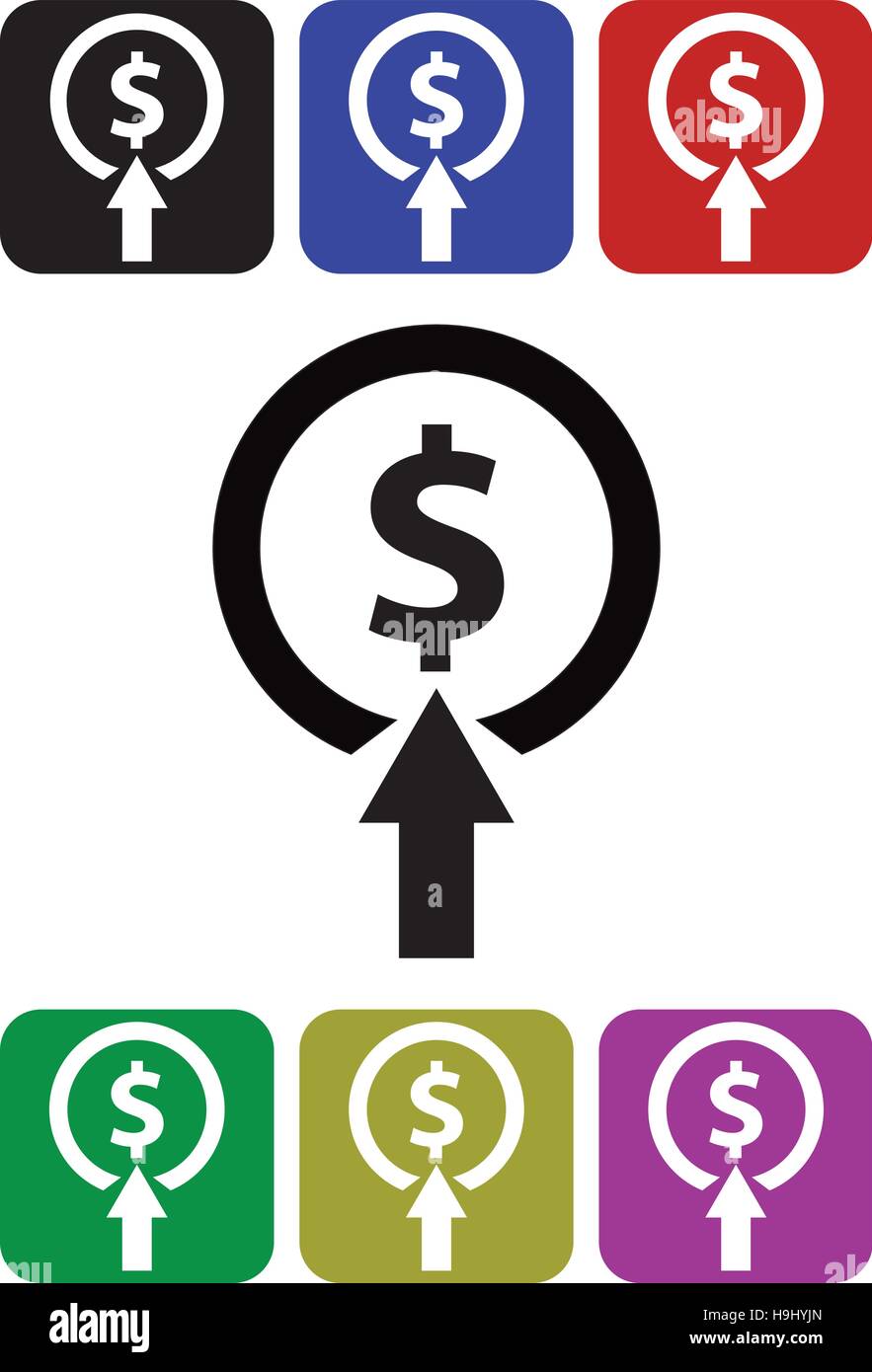 Dollar target icon on Stock Vector Images - Alamy