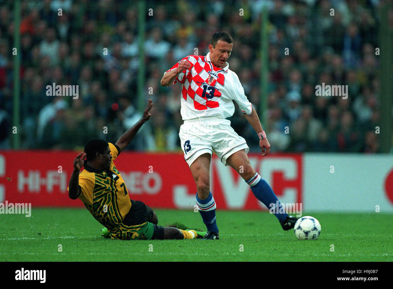 MARIO STANIC & PETER CARGILL CROATIA V JAMAICA 22 June 1998 Stock Photo ...
