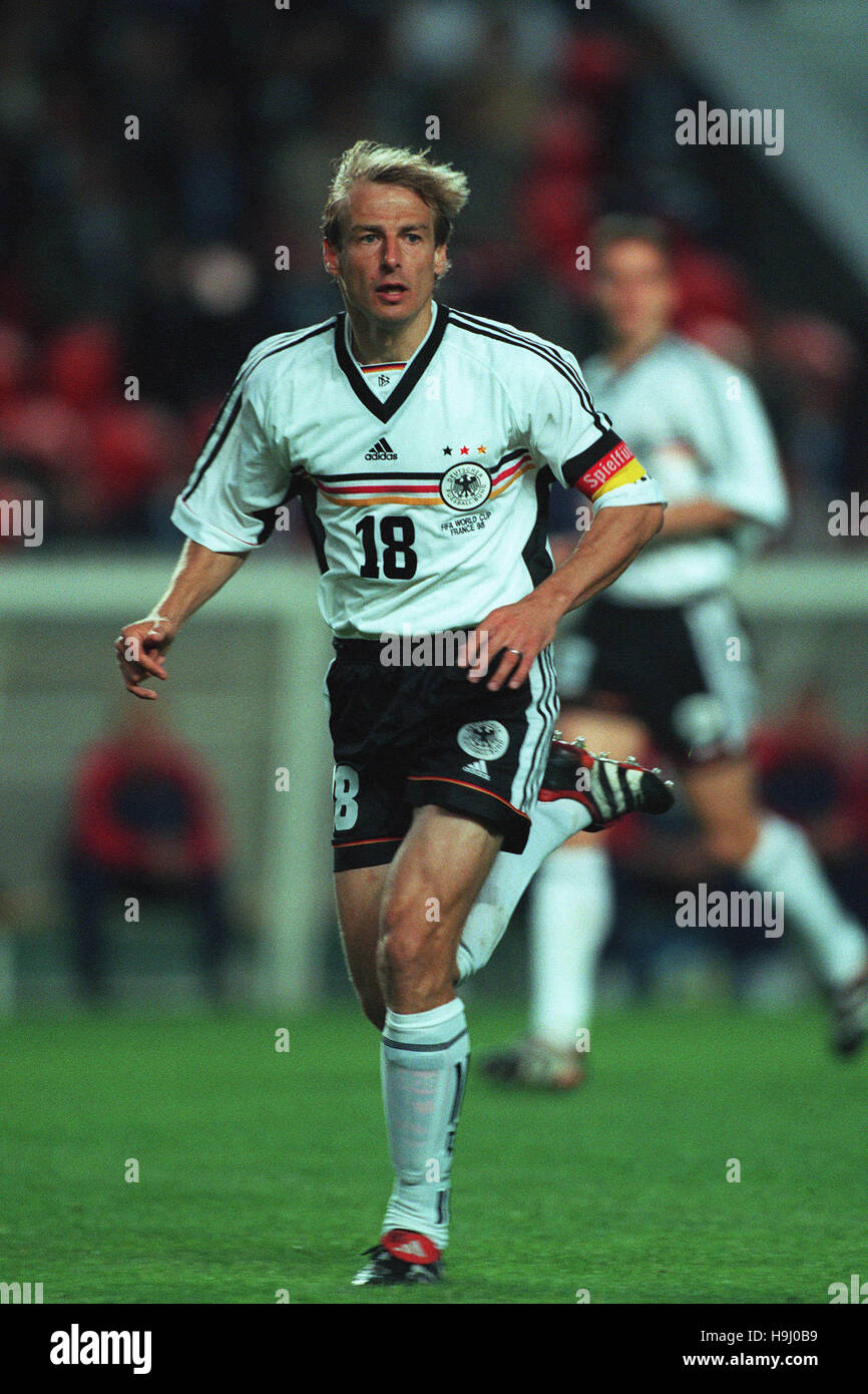 JURGEN KLINSMANN GERMANY & TOTTENHAM HOTSPUR FC 22 June 1998 Stock ...