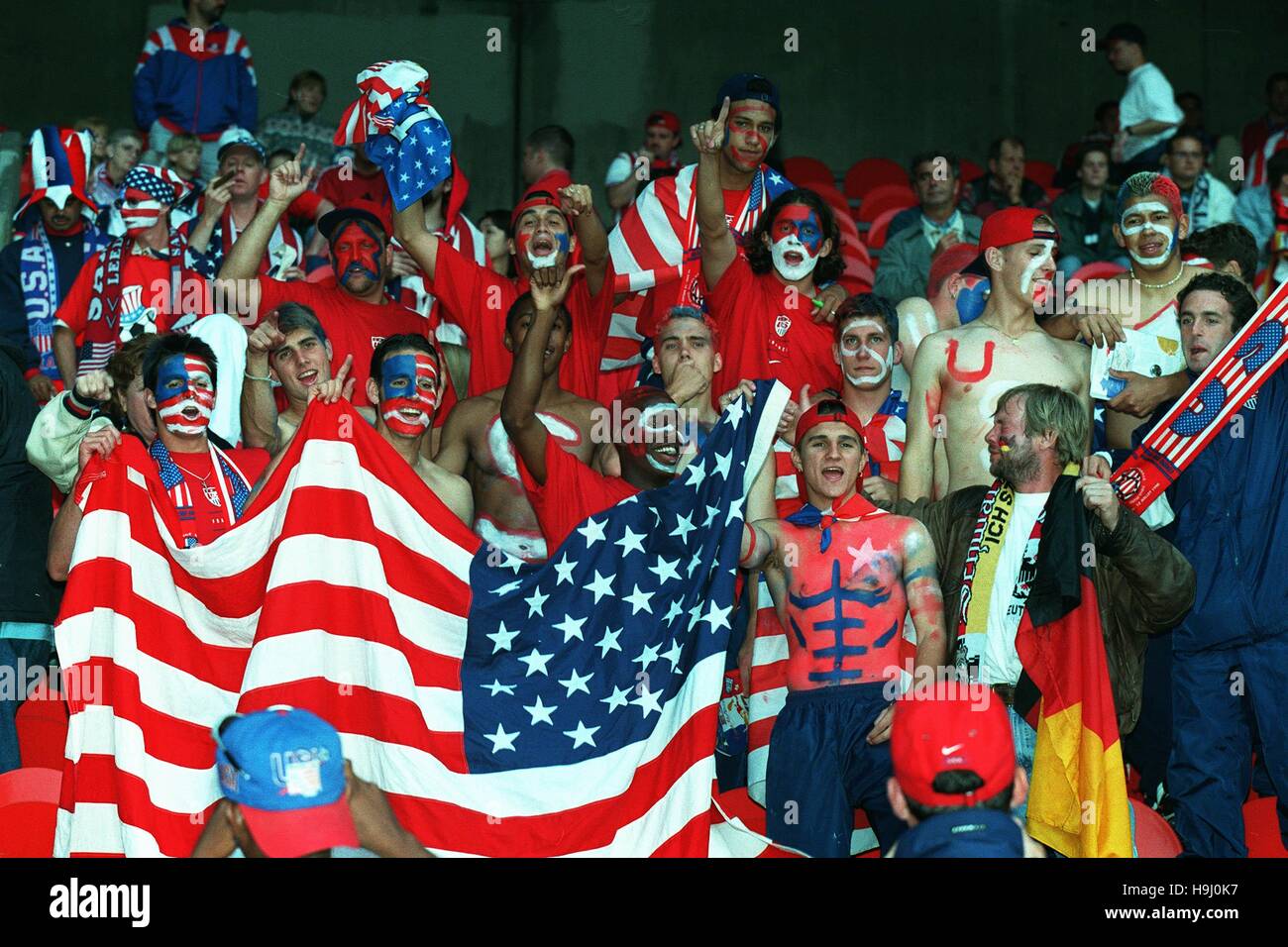 USA FANS USA WORLD CUP FRANCE 98 22 June 1998 Stock Photo - Alamy