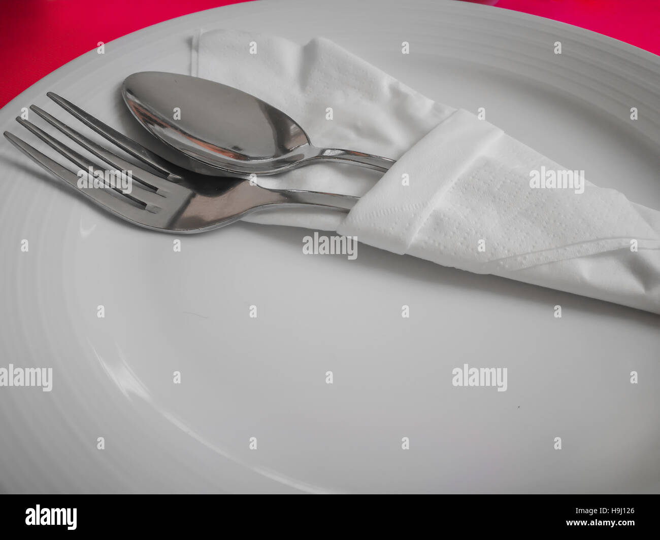 Spoon fork in tissue hi-res stock photography and images - Alamy