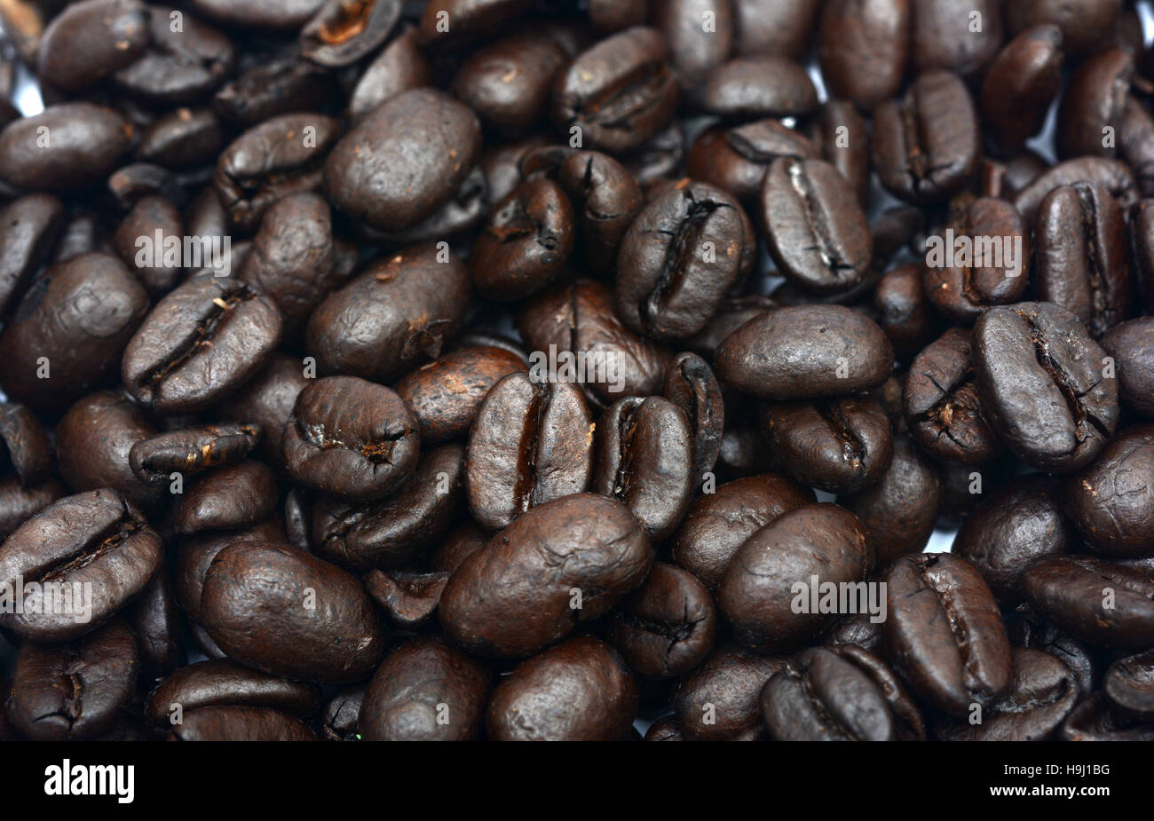 Close up of Roasted Coffee Beans Close up background Stock Photo - Alamy