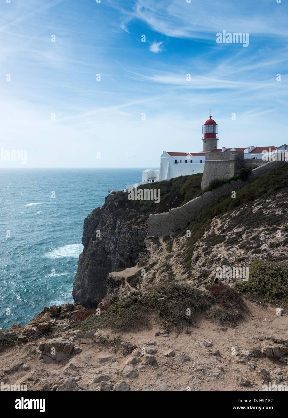 Portugal Algarve Region Sagres Lighthouse at "Cape Saint Vincent ...