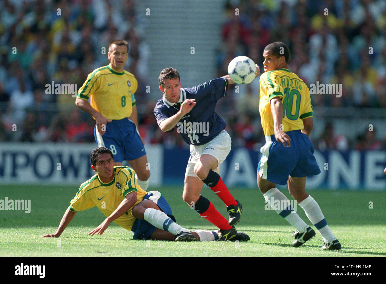 PAUL LAMBERT RIVALDO GIOVANNI BRAZIL V SCOTLAND 10 June 1998 Stock ...