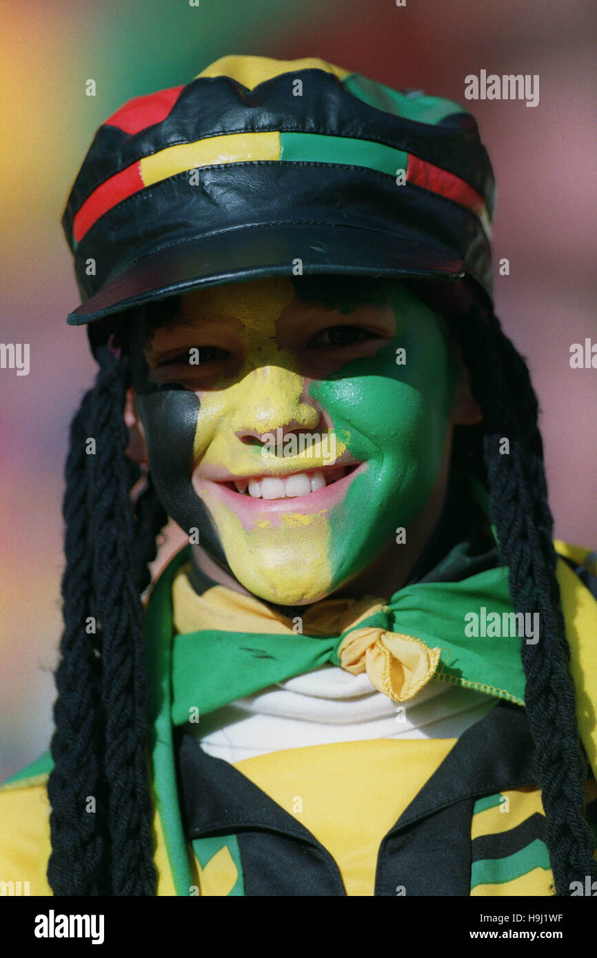 JAMAICA FAN (REGGAE BOY) JAMAICA 14 June 1998 Stock Photo - Alamy