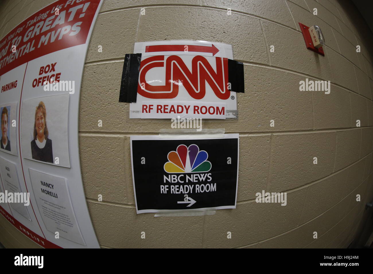 07272016 - Philadelphia, Pennsylvania, USA: RF ready room signs taped ...