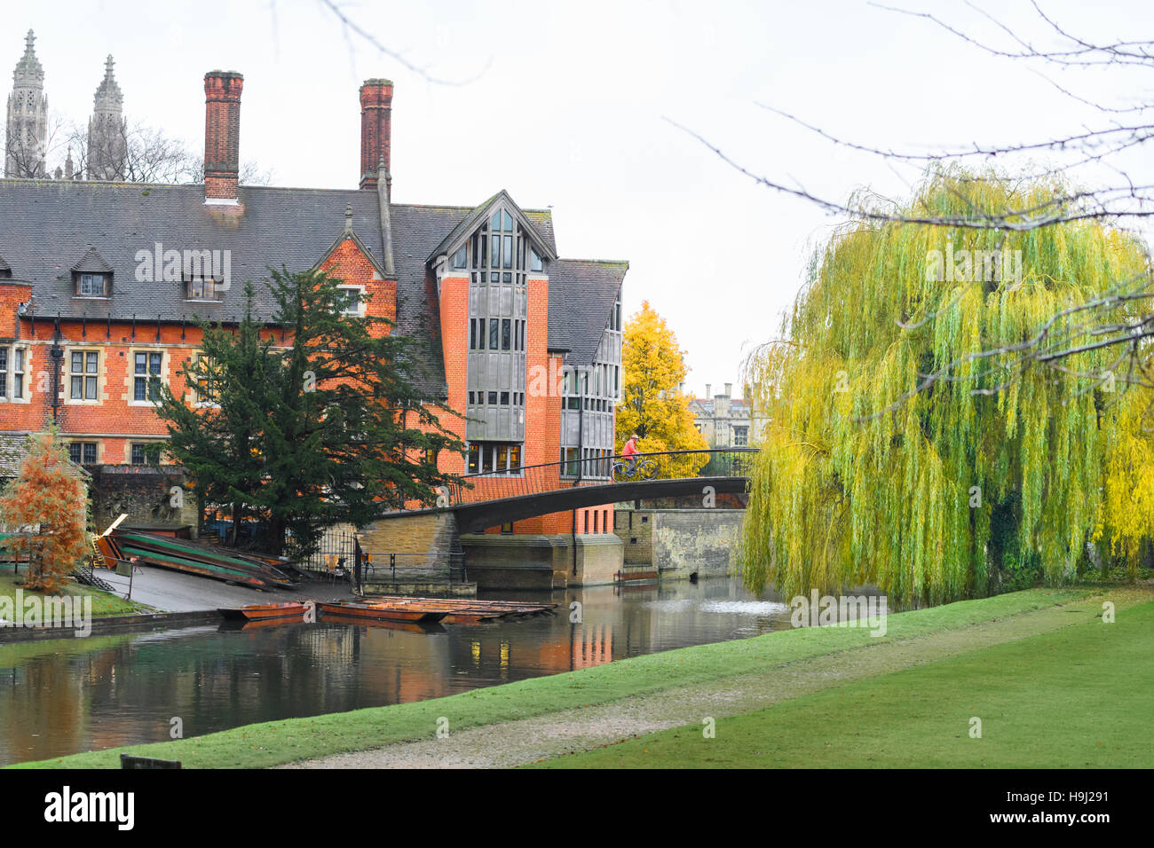 Trinity Hall college as seen across the river Cam from Trinity college ...