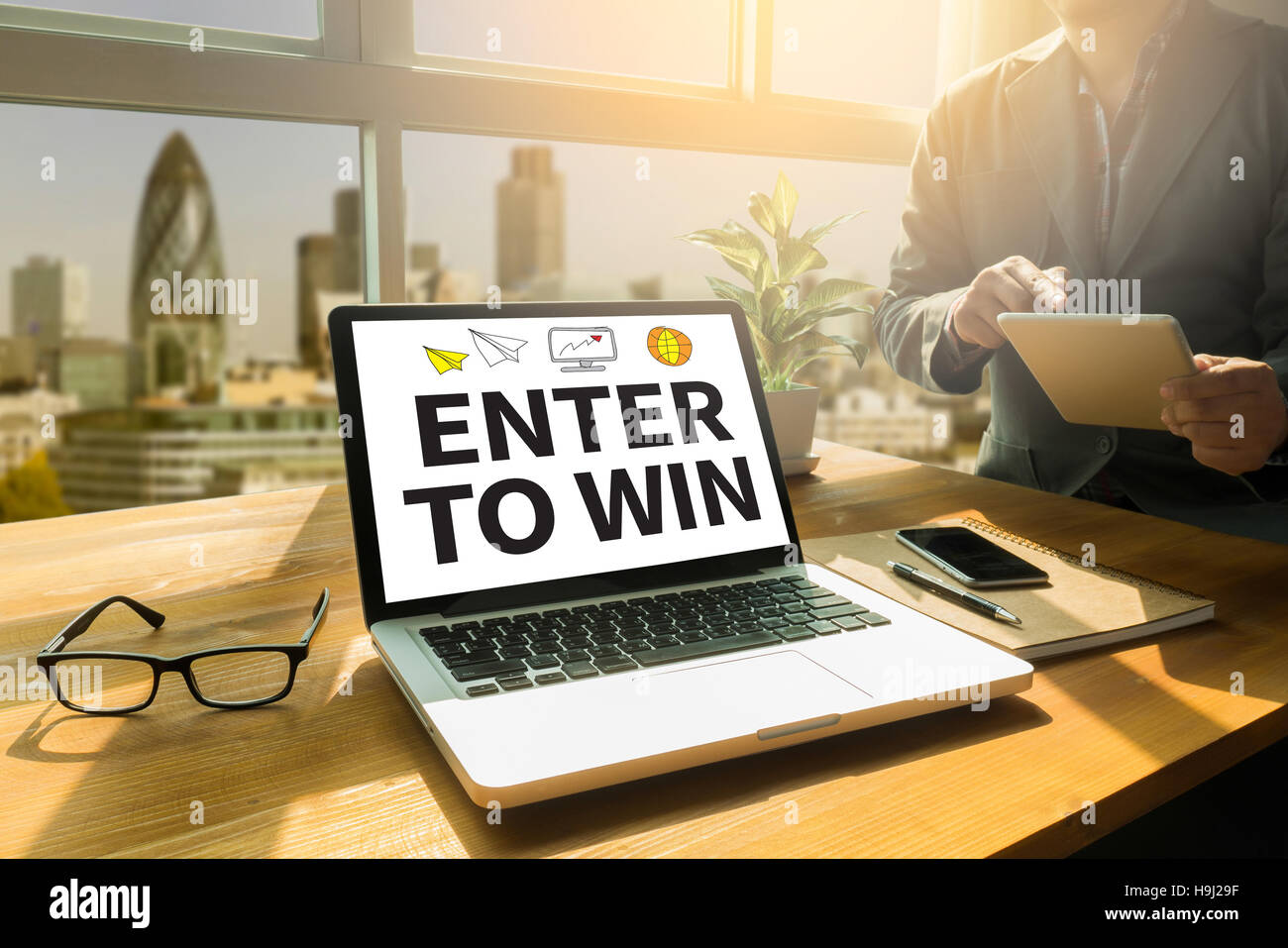 ENTER TO WIN Stock Photo - Alamy