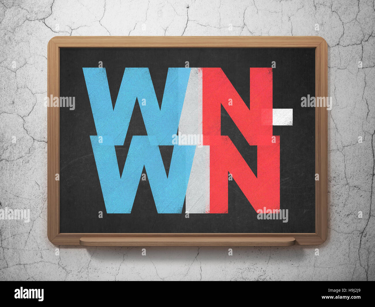 Finance concept: Win-Win on School board background Stock Photo - Alamy