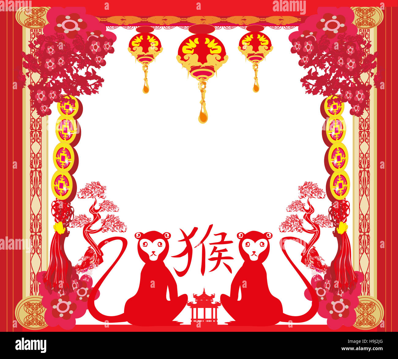 Chinese zodiac signs: monkey Stock Photo - Alamy