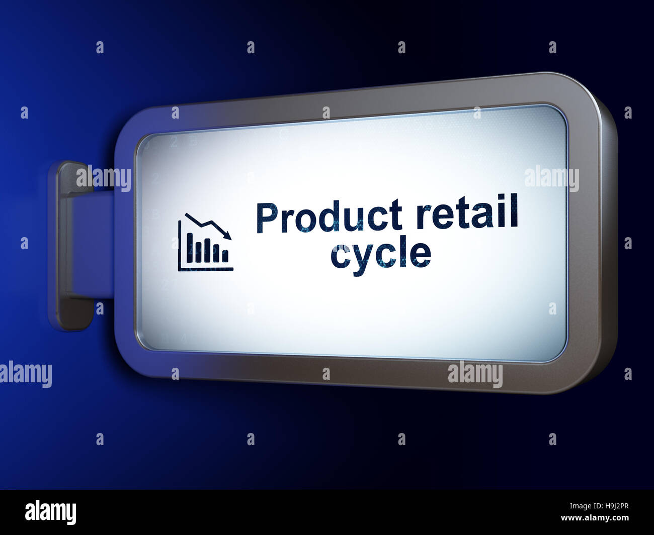 Advertising concept: Product retail Cycle and Decline Graph on ...