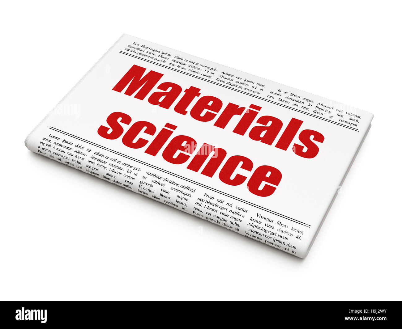 Science concept: newspaper headline Materials Science Stock Photo - Alamy