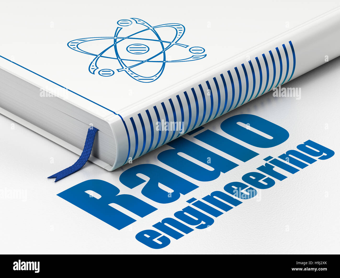 Science concept: book Molecule, Radio Engineering on white background ...