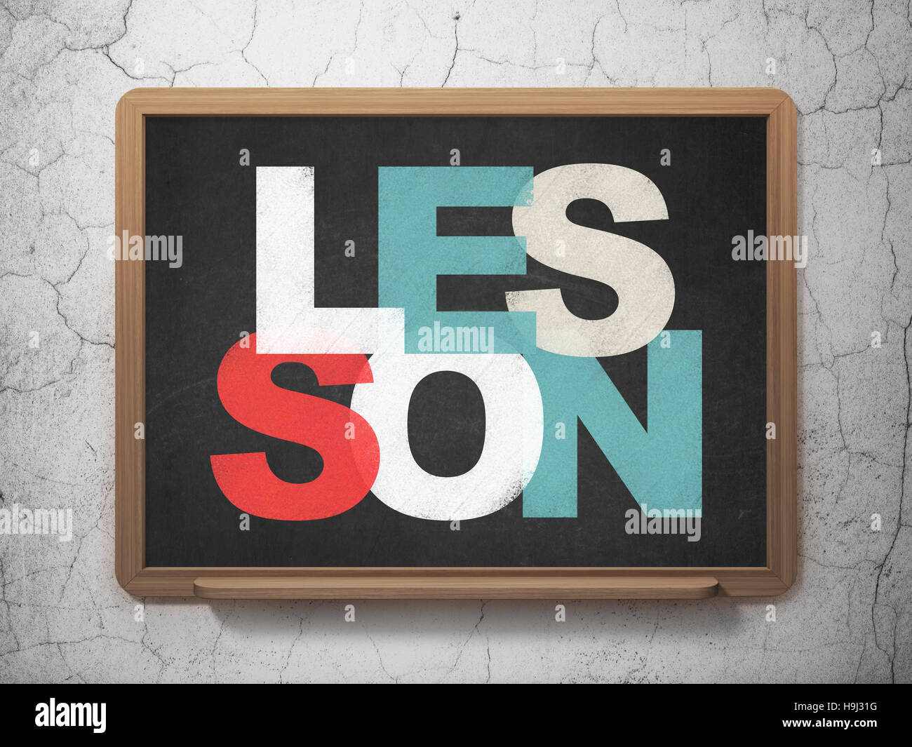 Education concept: Lesson on School board background Stock Photo - Alamy