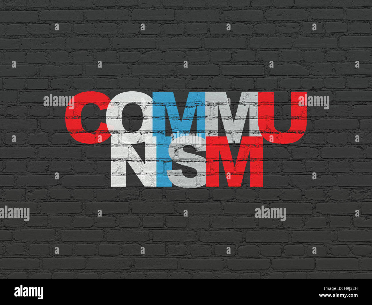 Political concept: Communism on wall background Stock Photo - Alamy