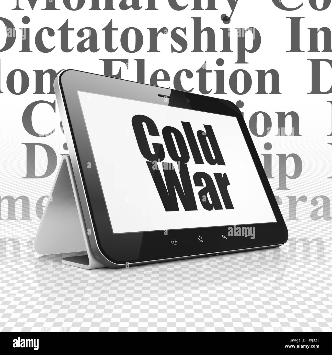 Political concept: Tablet Computer with Cold War on display Stock Photo ...