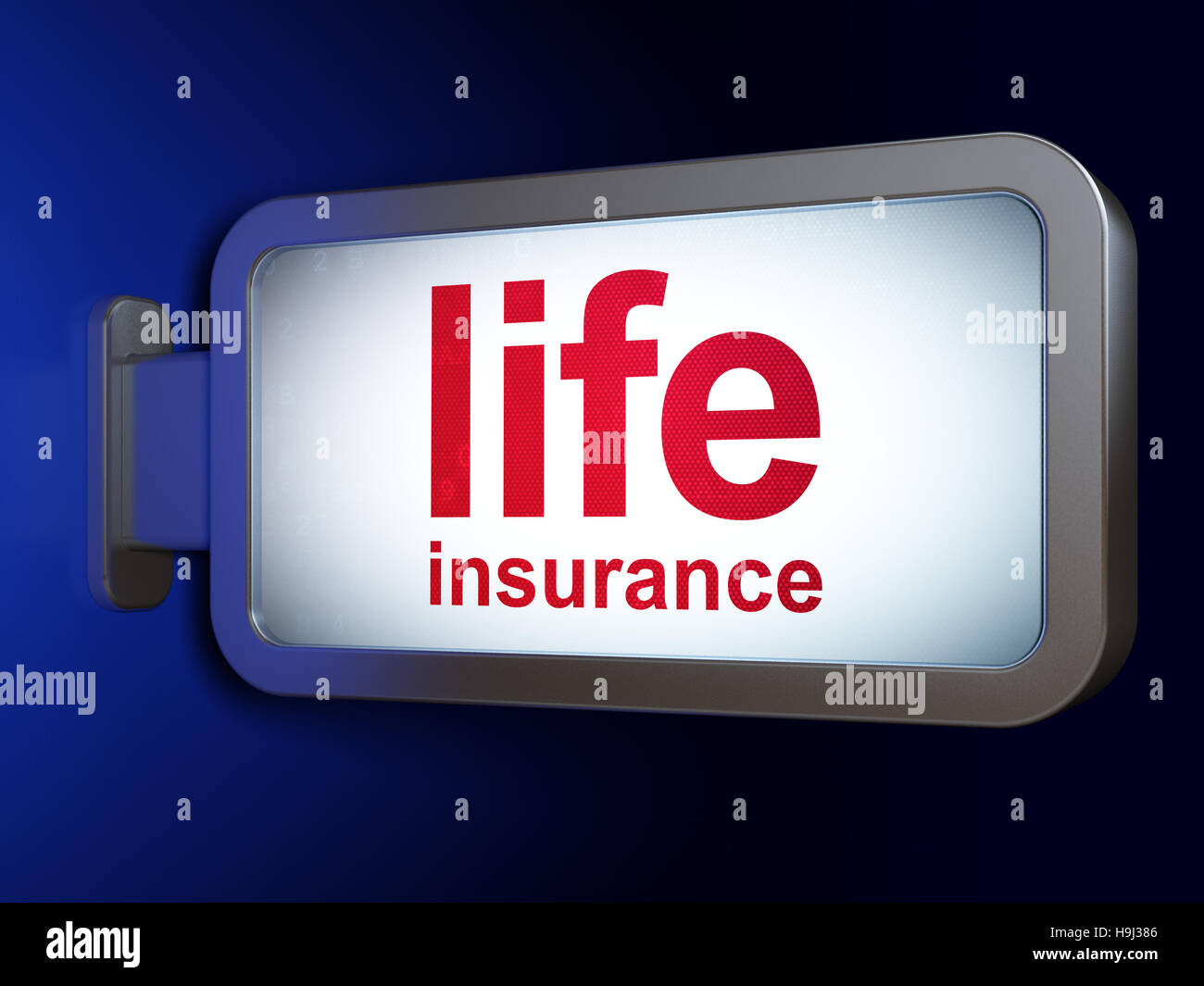 Insurance concept: Life Insurance on billboard background Stock Photo ...