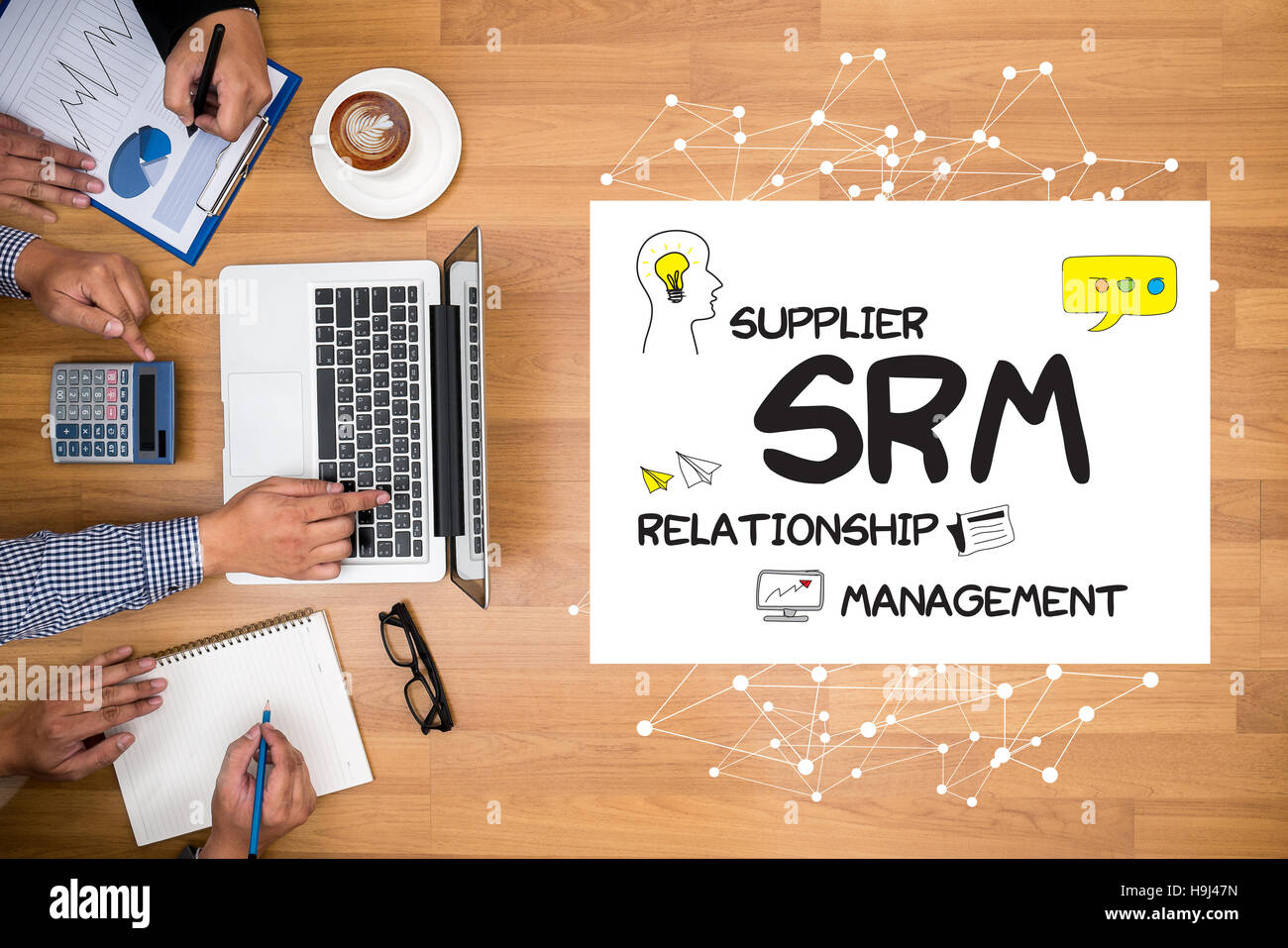 man work SRM Supplier Relationship Management Assessment Enterp Stock ...