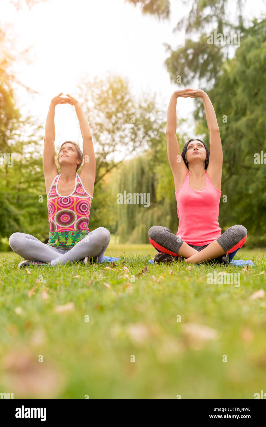 Stretching In Nature Stock Photo - Alamy