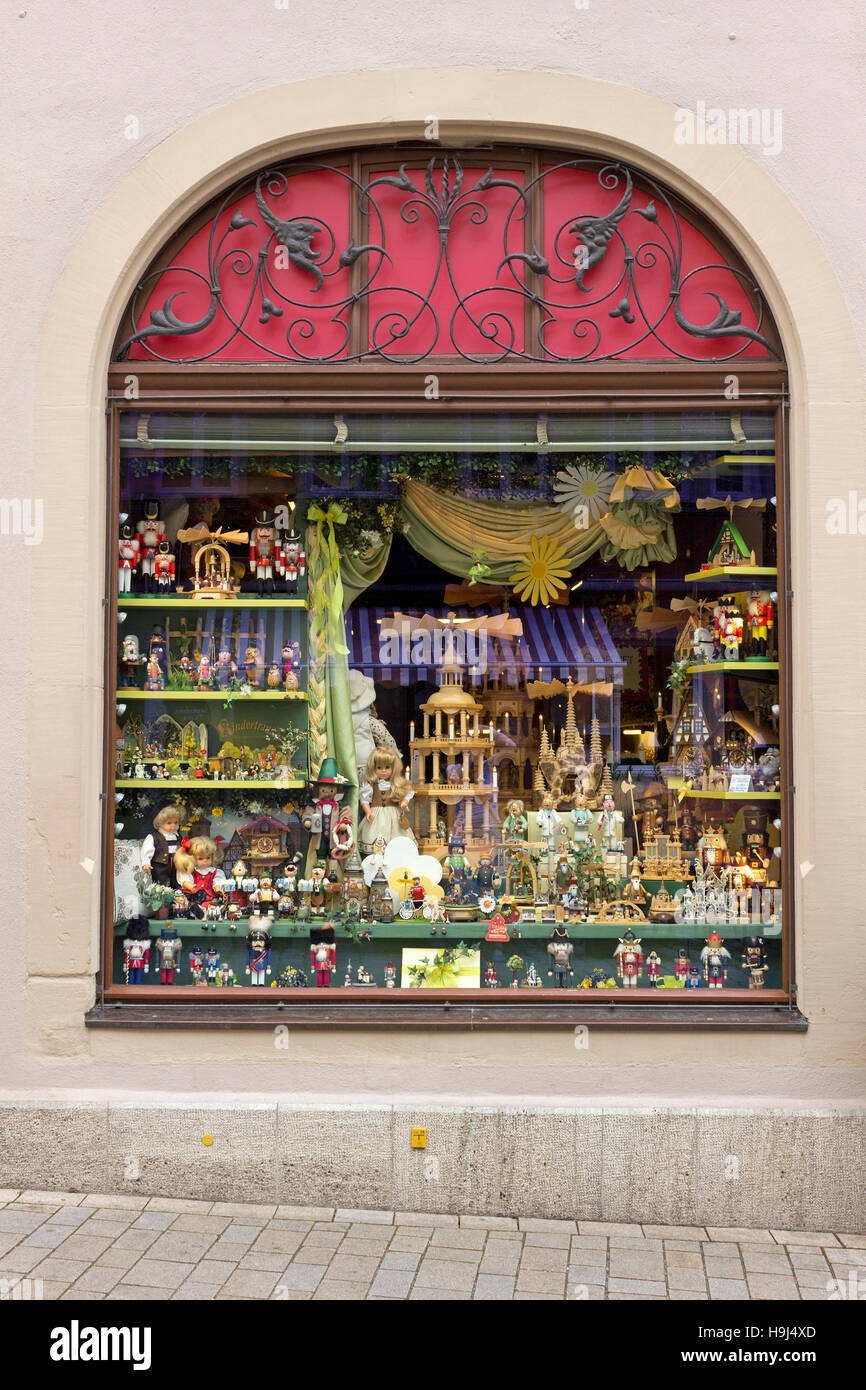 Christmas shop ´Kaethe Wohlfahrt´, old town, Rothenburg ob der Tauber ...