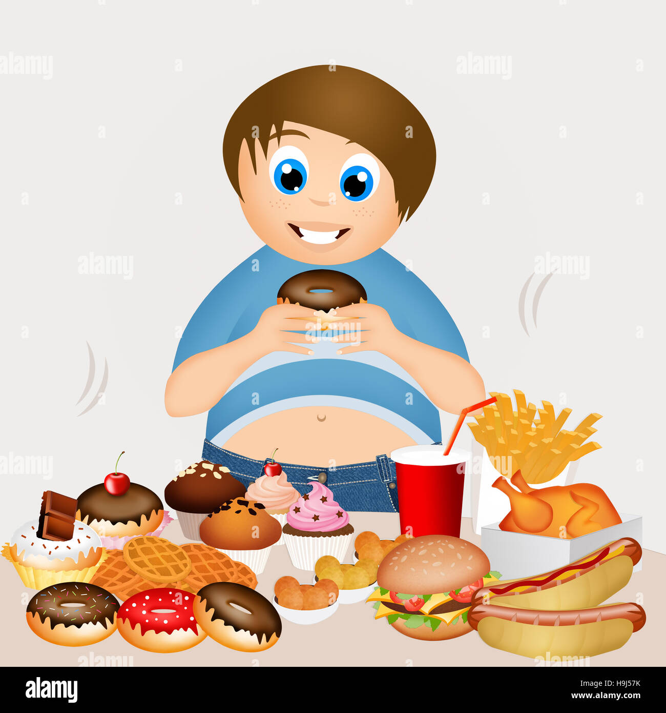 Overweight boy hi-res stock photography and images - Alamy